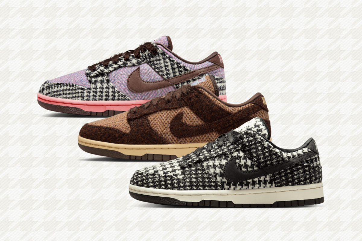 Harris Tweed kleedt drie colorways van de Nike Dunk Low - Sneakerjagers