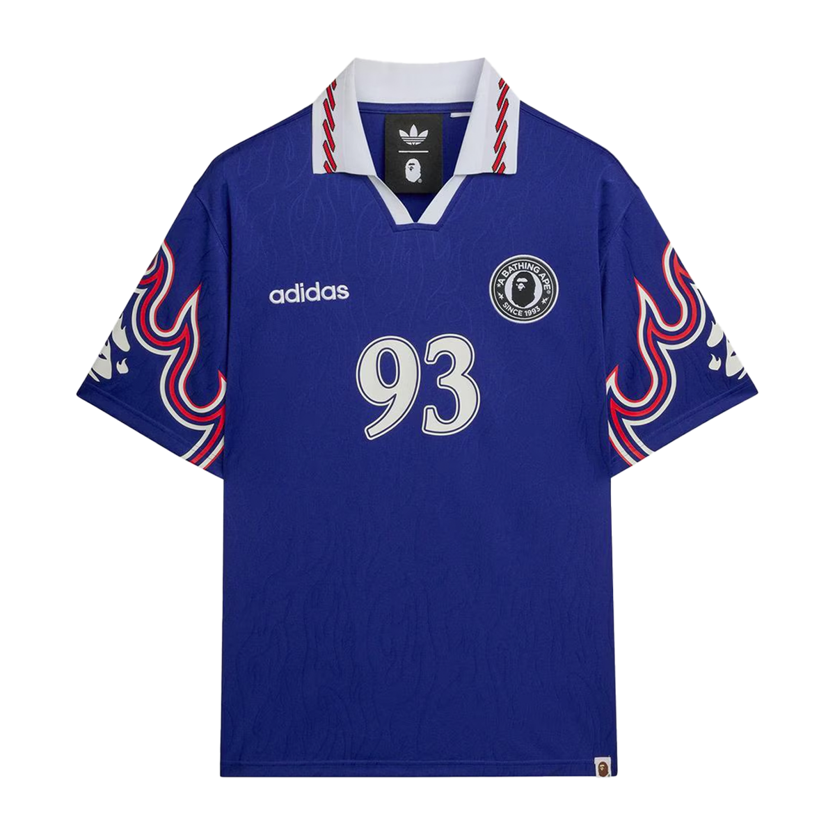 BAPE x adidas SSL Flame Jersey 'Japan Blue' | KF4914 | Sneakerjagers