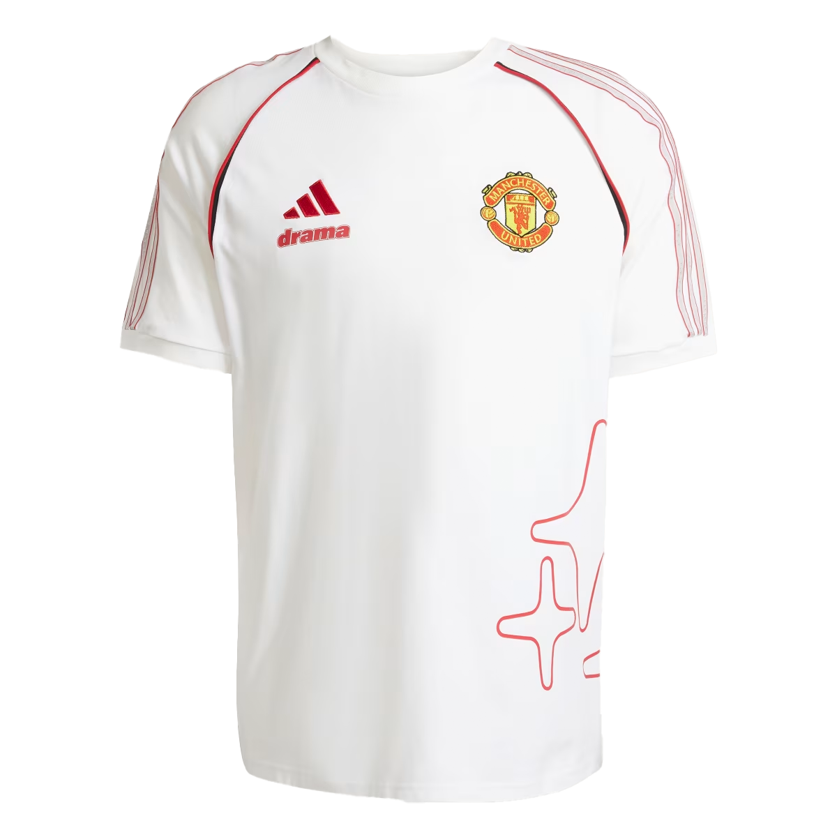 Drama Call x adidas Manchester United Tee 'White' | JL6107 | Sneakerjagers