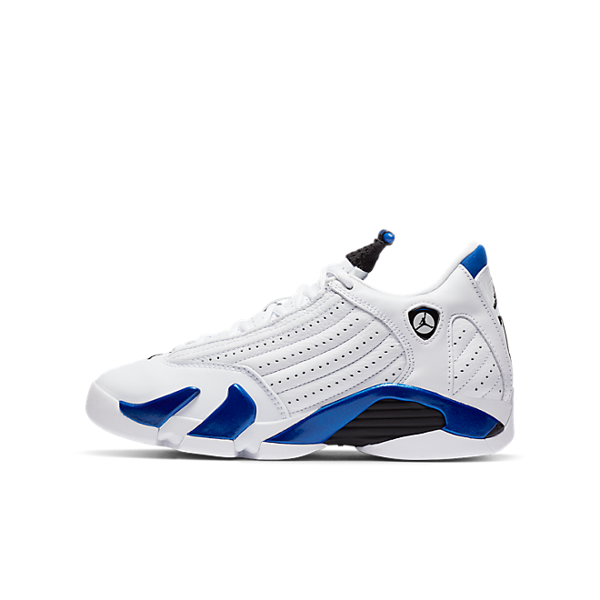 Jordan 14 Retro White Hyper Royal (GS) | 487524-104 | The Drop Date