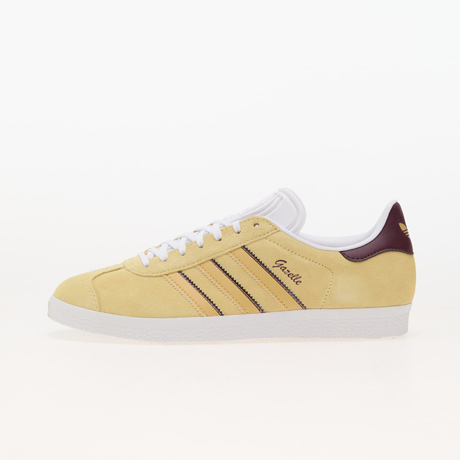 adidas Gazelle W Almost Yellow/ Oatmeal/ Maroon | IE0443 | The Drop Date