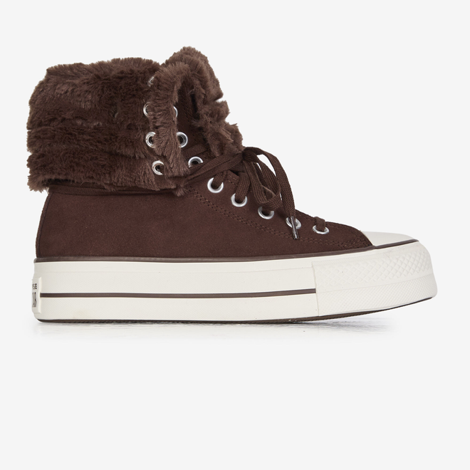 Converse Chuck Taylor All Star Fold-Over Lift Platform Xhi Faux Fur ...